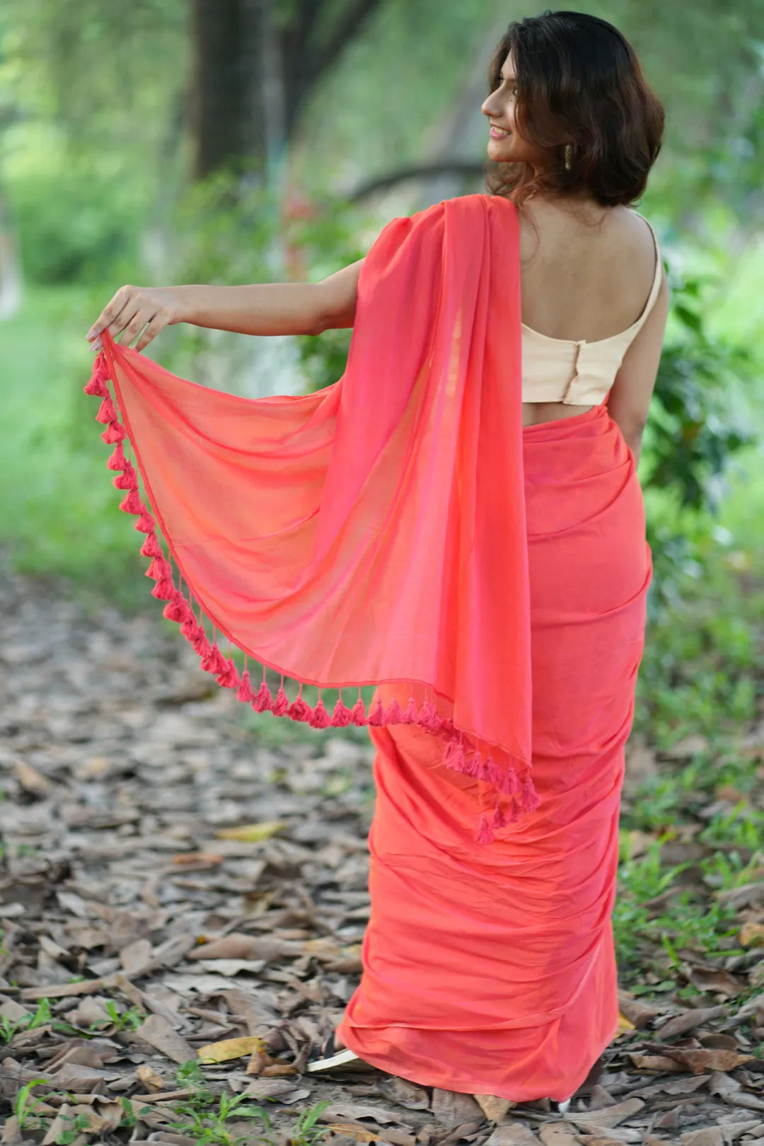Just 16 Cherry Red Saree - I Love Sarees