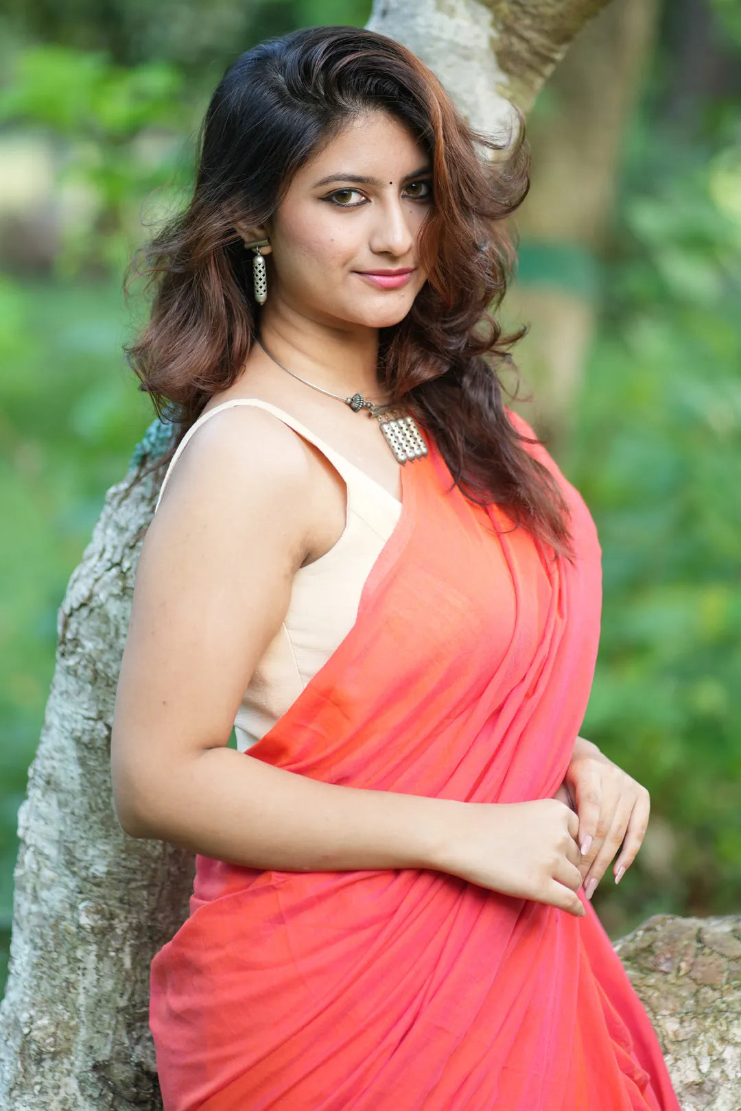 Just 16 Cherry Red Saree - I Love Sarees